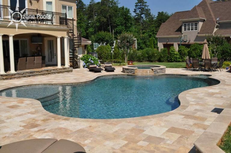 ivory-travertine-french-pattern-pool-tiles - POOL COPING TILES - NON ...