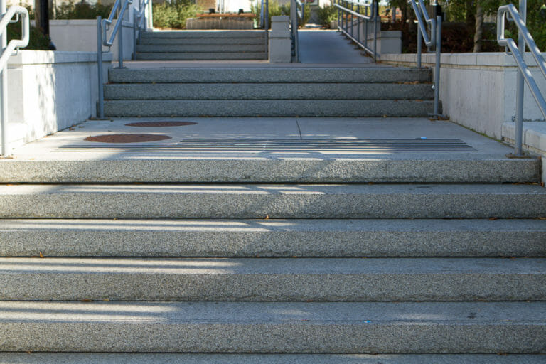 Dove White Granite exfoliated steps Non Slip Surface - POOL COPING ...