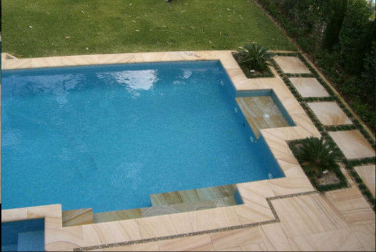 Teakwood Sandstone Pool Coping
